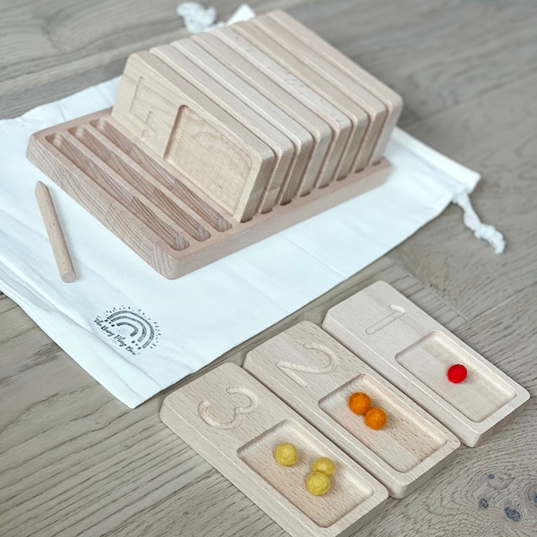 Montessori Wooden Numbers - Etsy