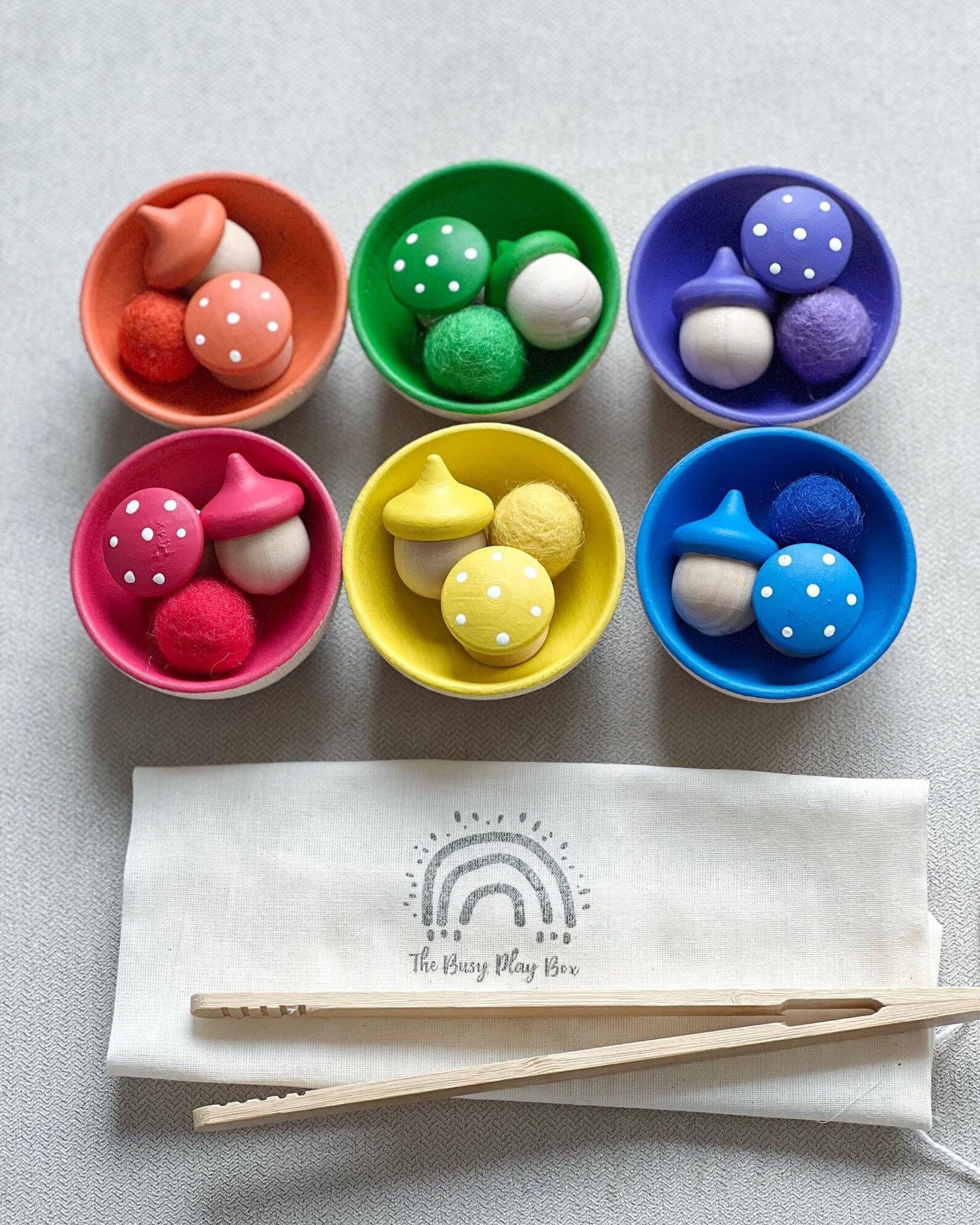 Rainbow Sorting Set Montessori-sorting Activity - Etsy