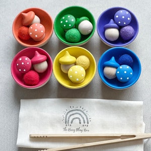 Rainbow Sorting Set Montessori-sorting Activity - Etsy