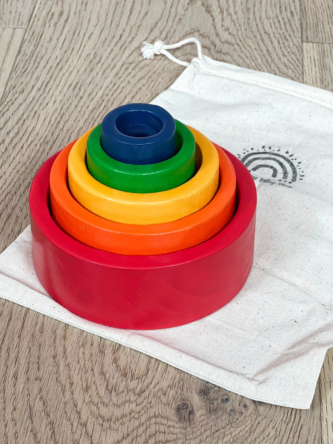 Wooden Nesting Bowls stacking Bowls Montessori Inspired - Etsy