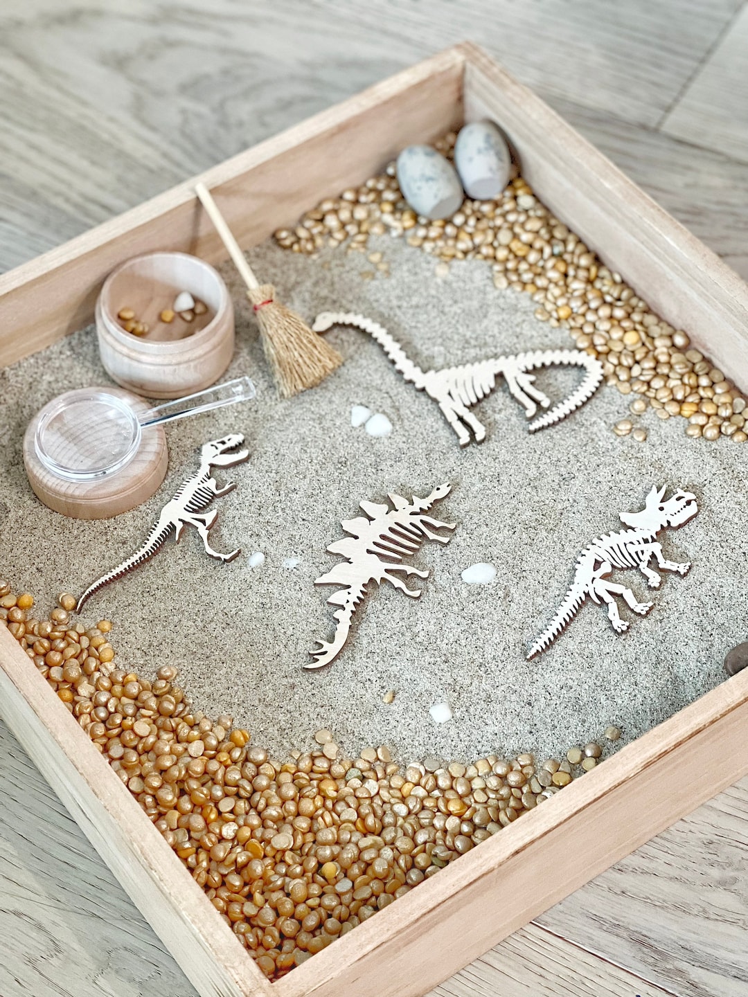 Dino Dig Play Box - Fossils - Sensory Bin - Etsy