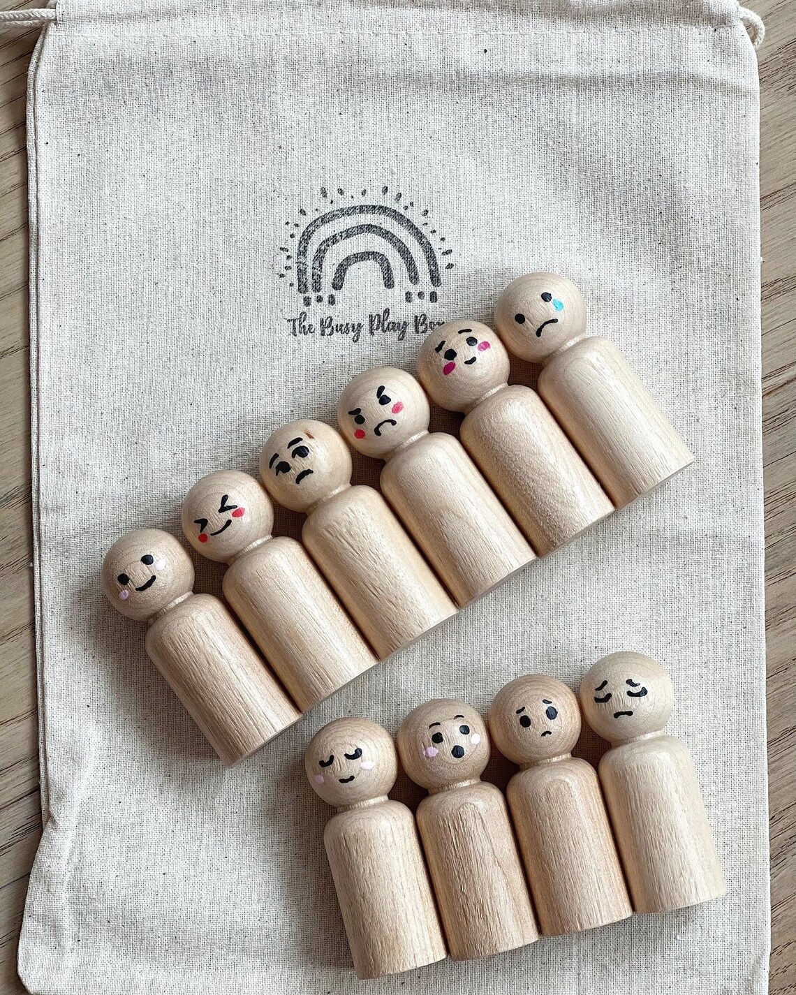 Emotion Peg Dolls Learning Emotions Hand Painted Peg Dolls - Etsy