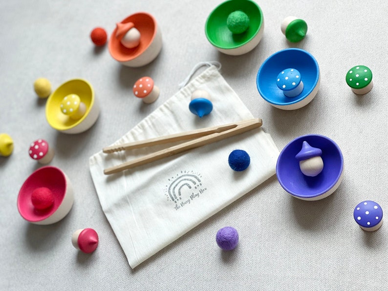 Rainbow Sorting Set Montessori-sorting Activity - Etsy