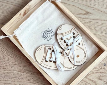 Shoe Lacing Board, Practice Tying Shoelaces, Kids Life Skills ...