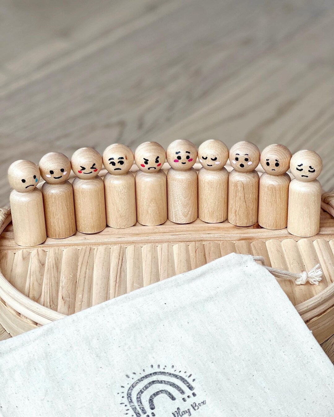 Emotion Peg Dolls - Learning Emotions - Hand Painted Peg Dolls - Etsy