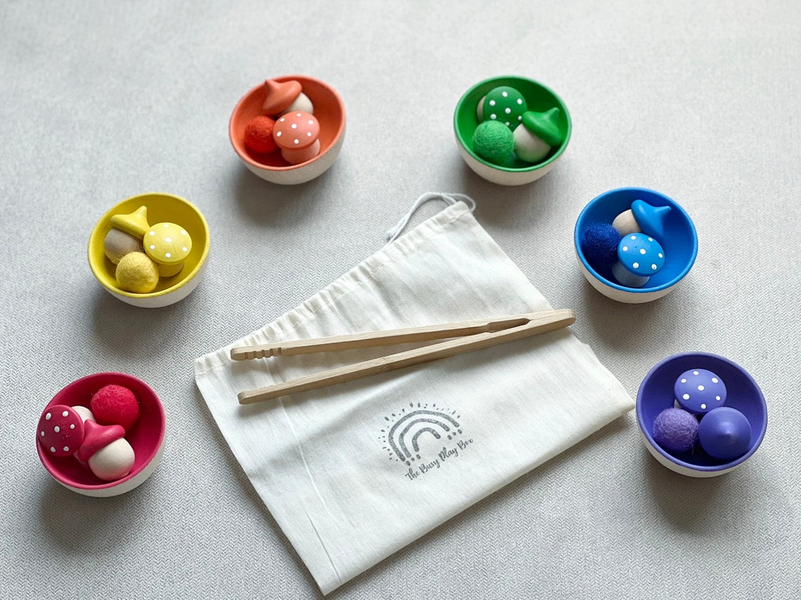 Rainbow Sorting Set Montessori-sorting Activity - Etsy