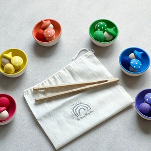 Rainbow Sorting Set- Montessori-sorting Activity - Etsy