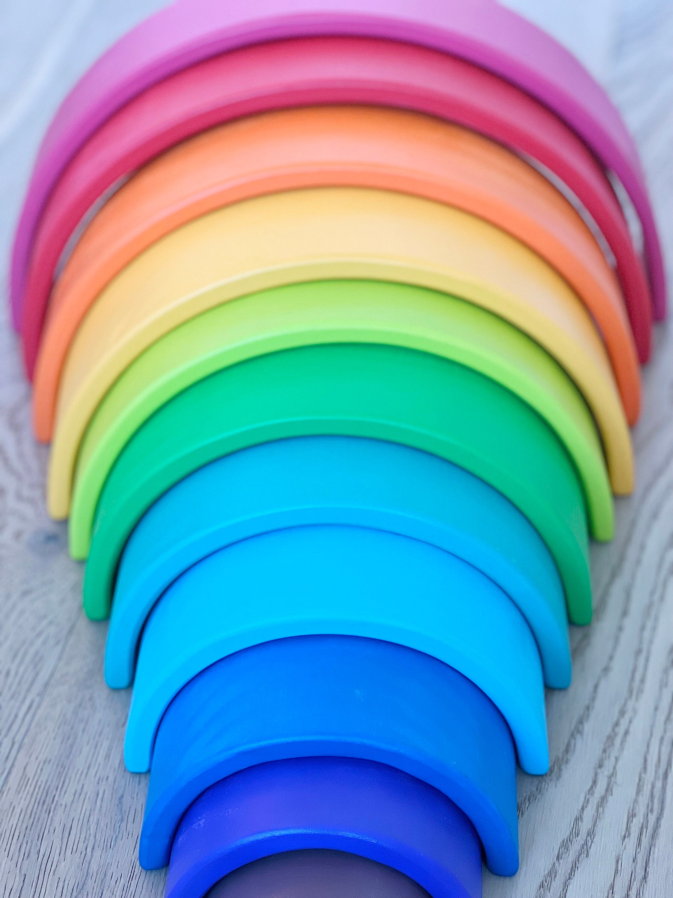 XL Rainbow Stacker - Waldorf - Pastel and Primary Rainbow - Etsy