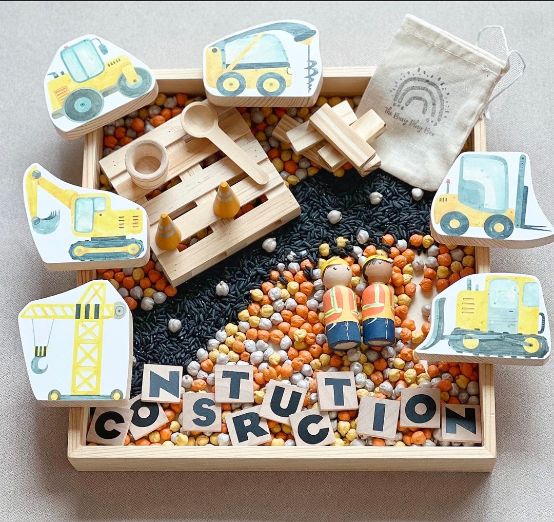 Construction Play Box - Sensory Bins - Open Ended Play - Etsy