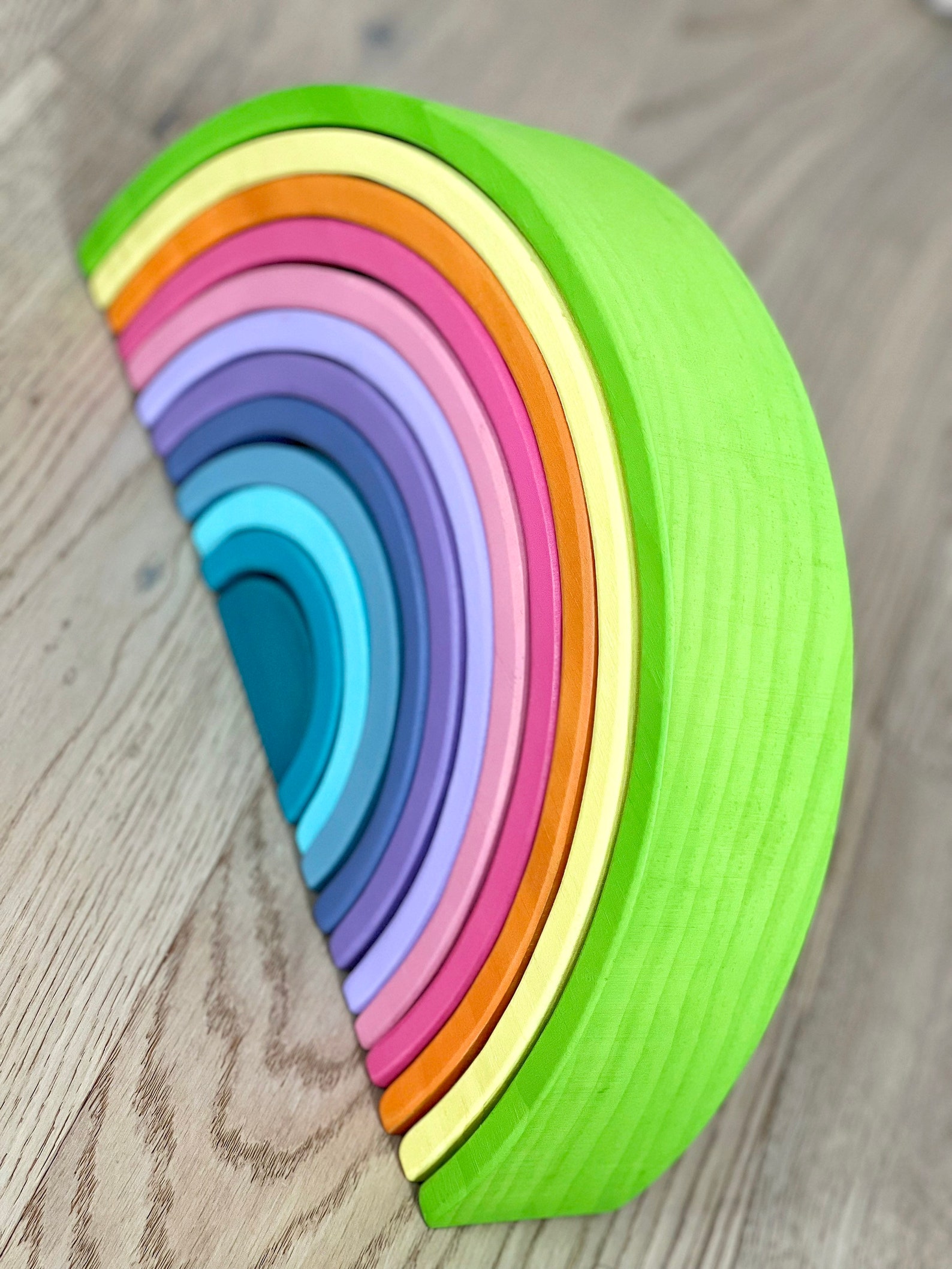 XL Rainbow Stacker - Waldorf - Pastel and Primary Rainbow - Etsy