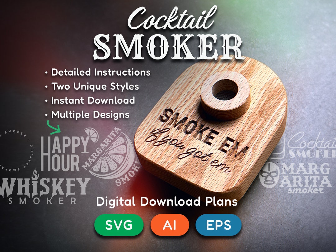 Cocktail Smoker Plans: CNC Laser Engrave SVG Project (digital Download ...