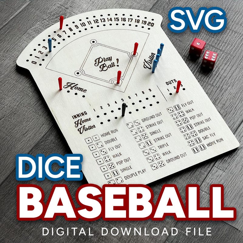 Laser Svg Games Baseball - Etsy