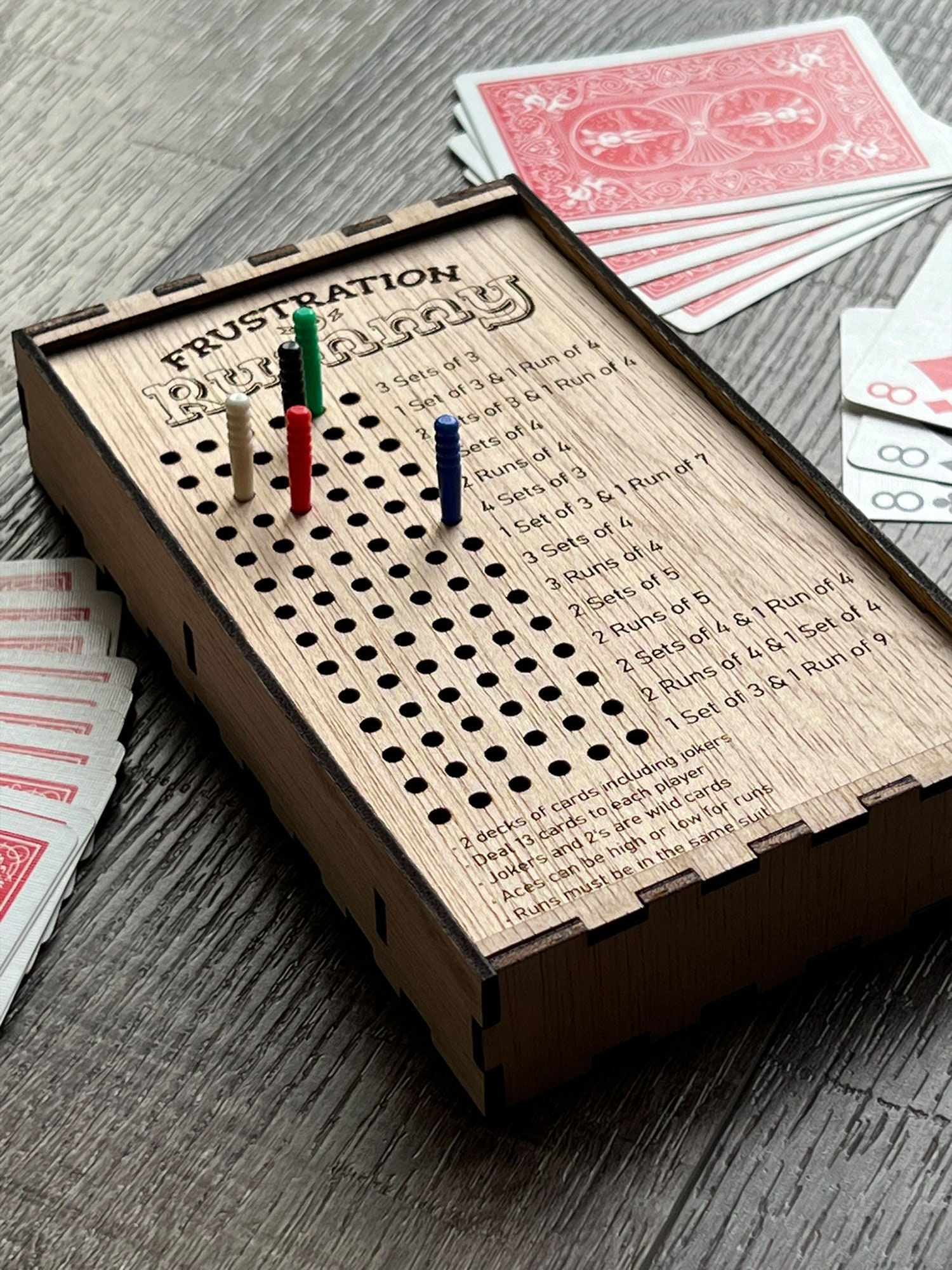 Frustration Rummy Card Box Digital Download File Laser Engraving & Cut ...