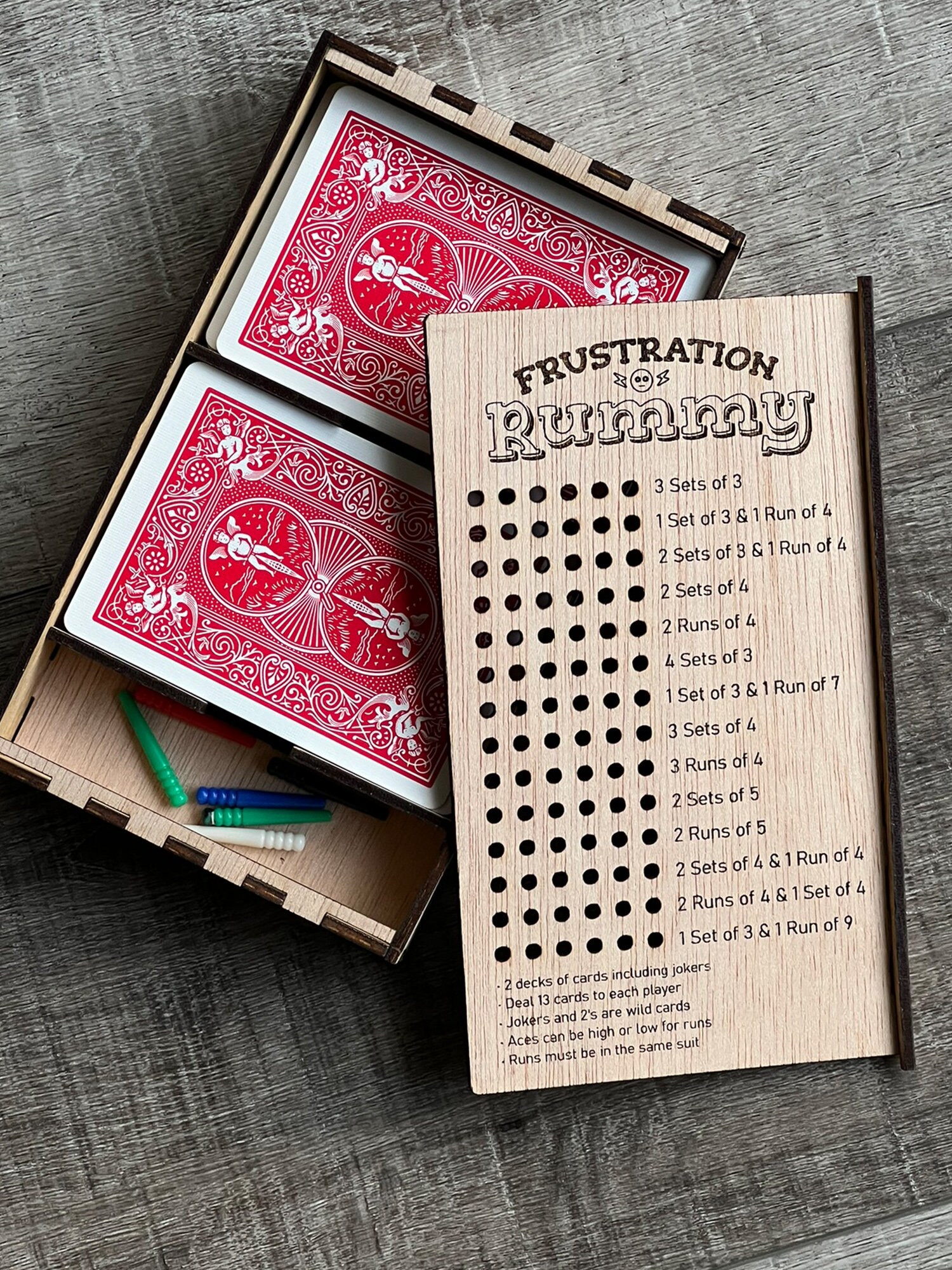 Frustration Rummy Card Box Digital Download File Laser Engraving & Cut ...