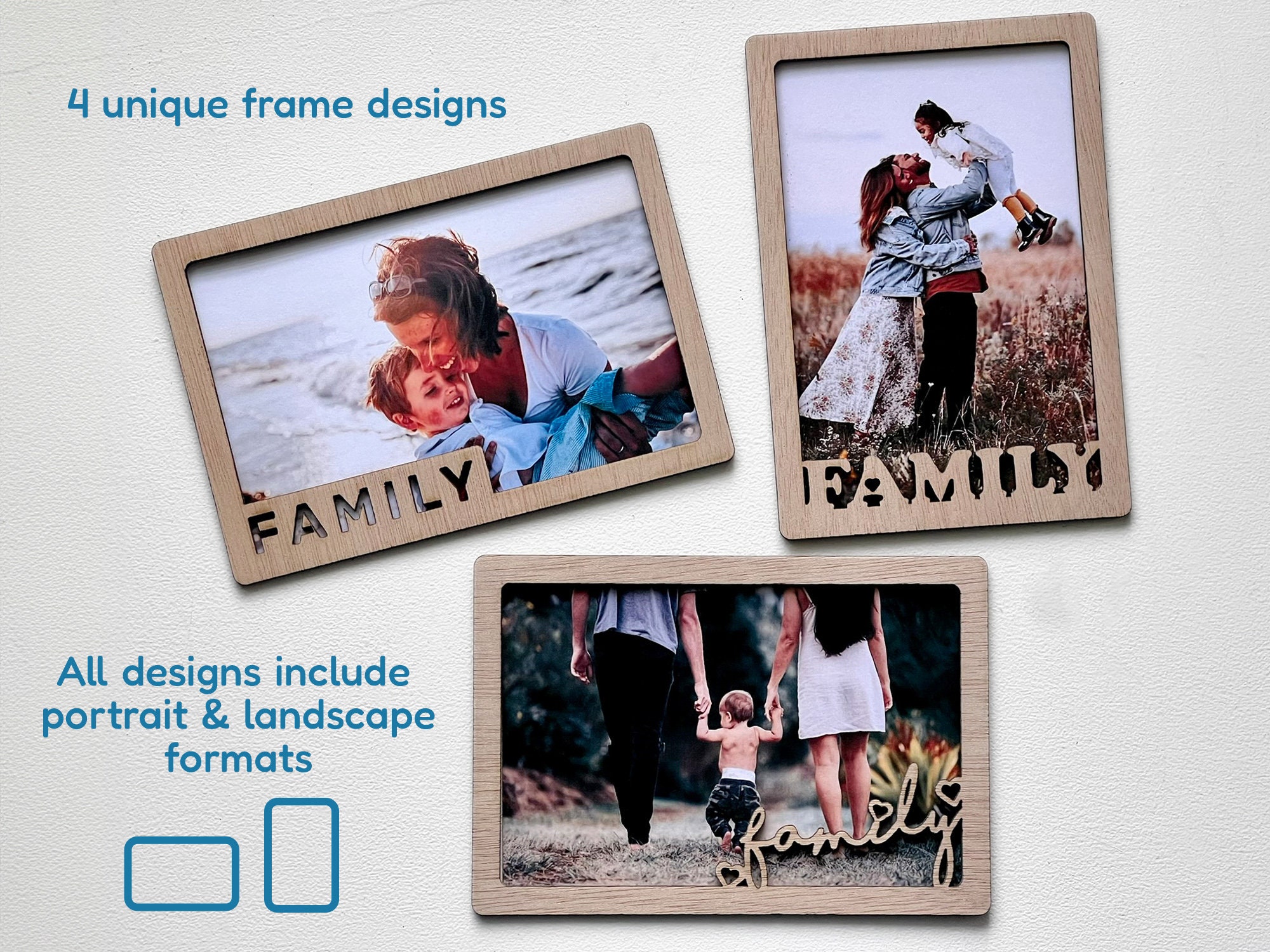 4x6 Family Photo Frame SVG Laser Cut File (digital Download) - Etsy