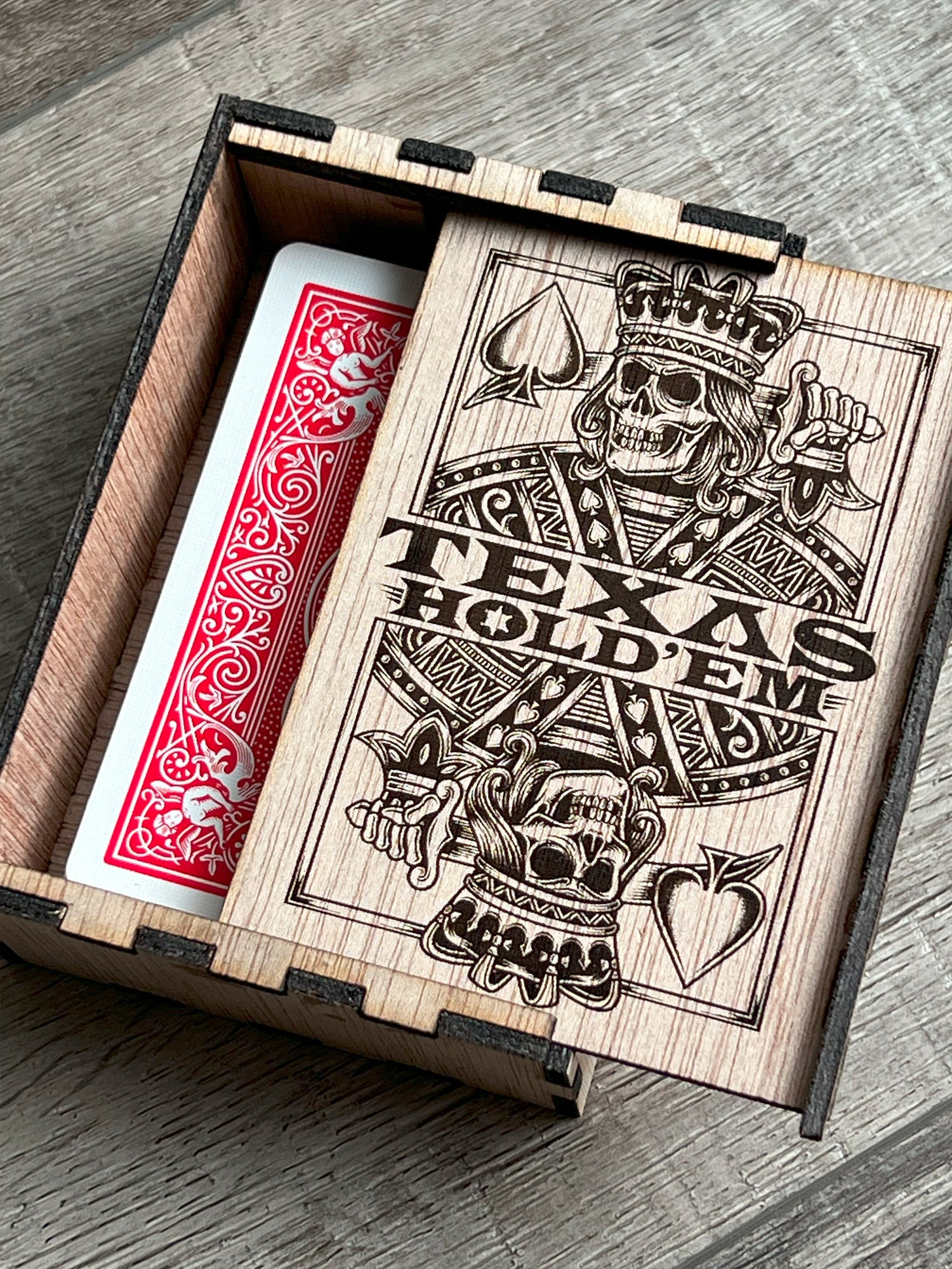 Poker Card Box Texas Hold'em Digital Download File Laser Engraving ...