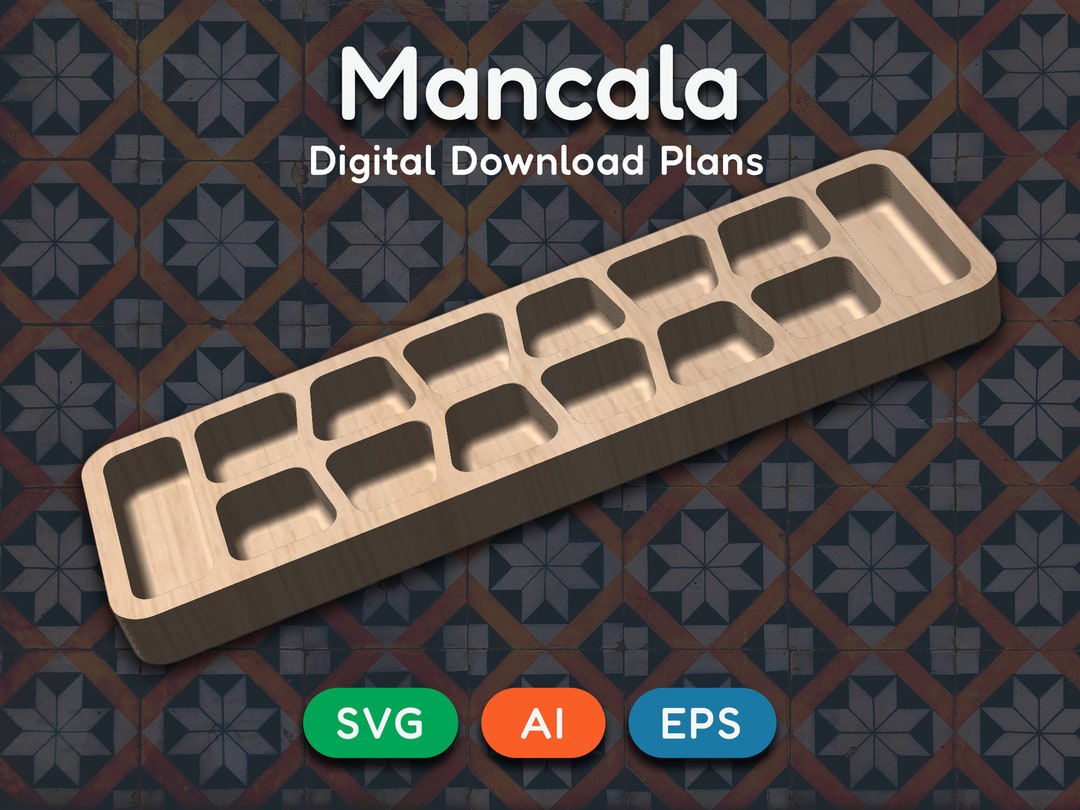 Mancala - Plans - Digital Download File - Board Game Template - CNC - Etsy