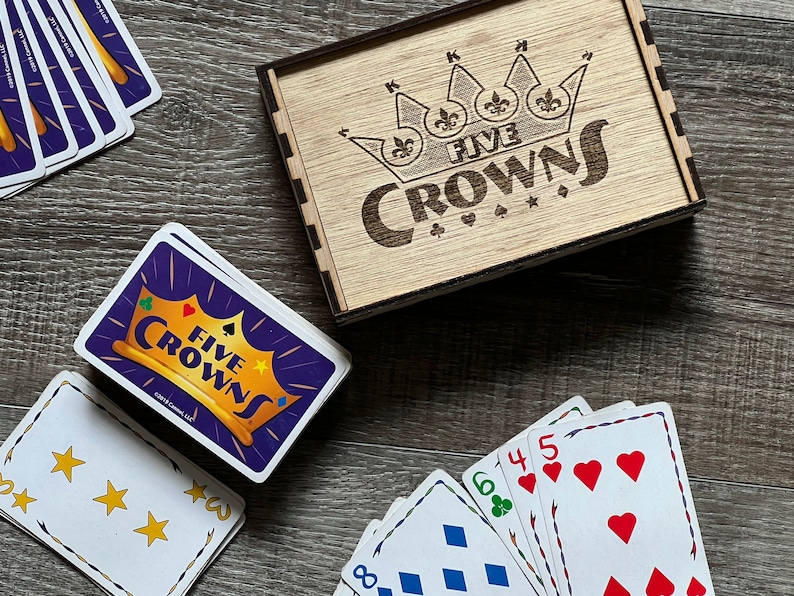 Five Crowns Card Box Digital Download File Laser Engraving Glowforge ...