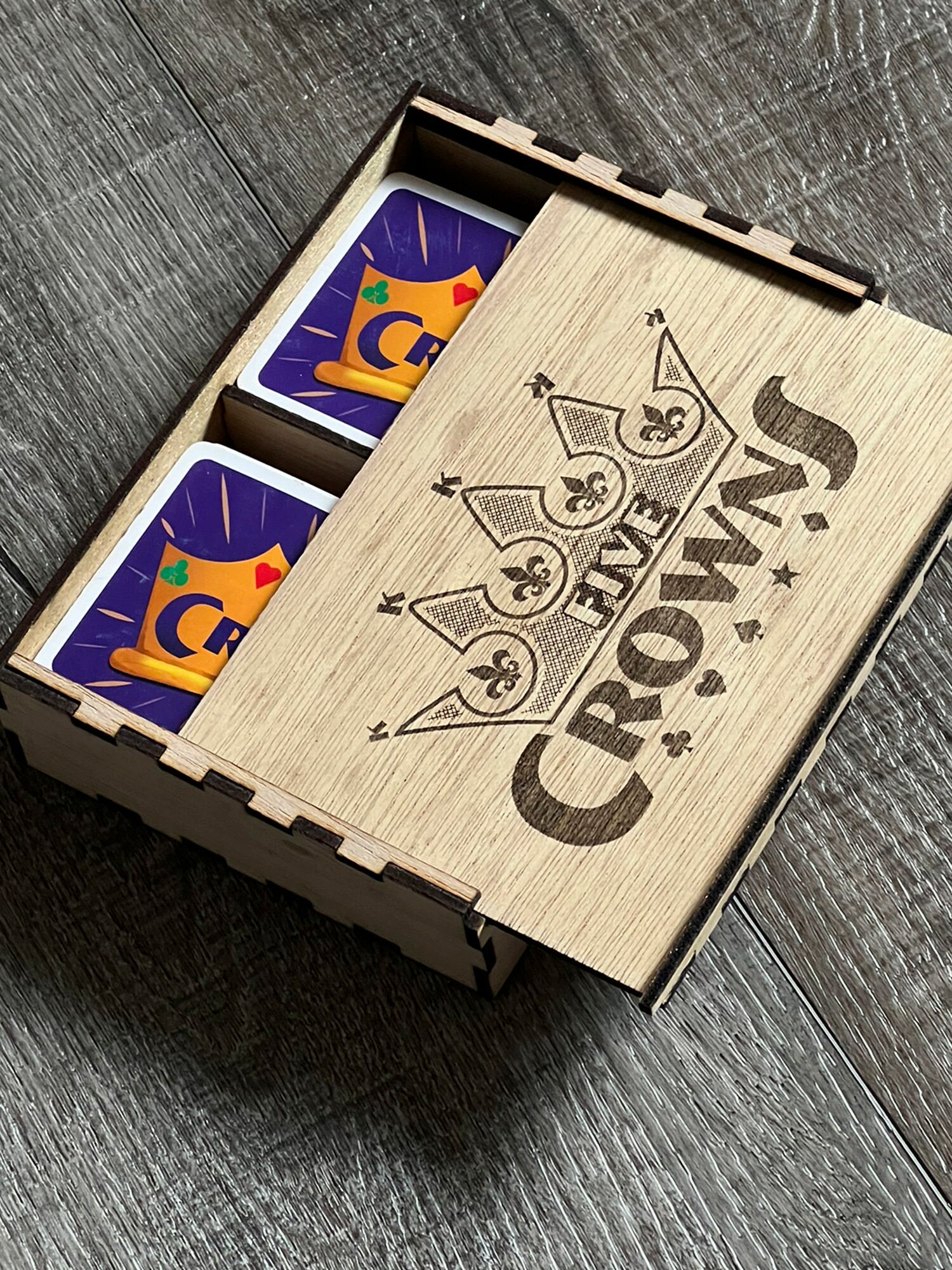 Five Crowns Card Box Digital Download File Laser Engraving Glowforge ...