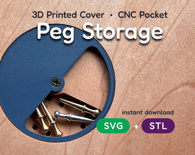 Cribbage Board Peg Storage CNC Laser Files - Svg Ai Eps Dxf Pdf - Etsy ...