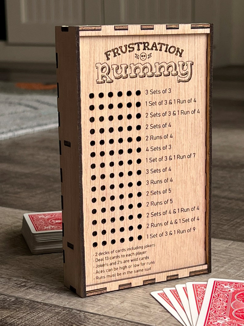 Frustration Rummy Card Box Digital Download File Laser Engraving & Cut ...
