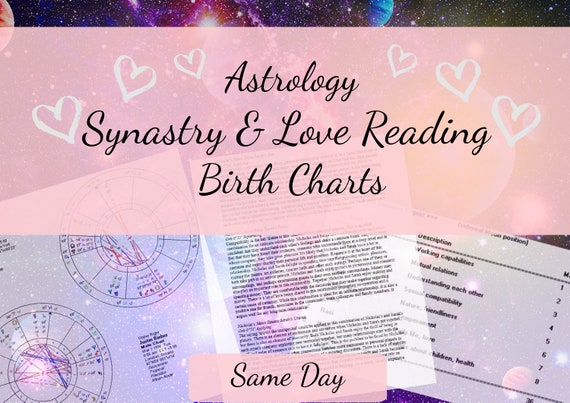 Detailed Love Compatibility Astrology Birth Natal Chart | Etsy
