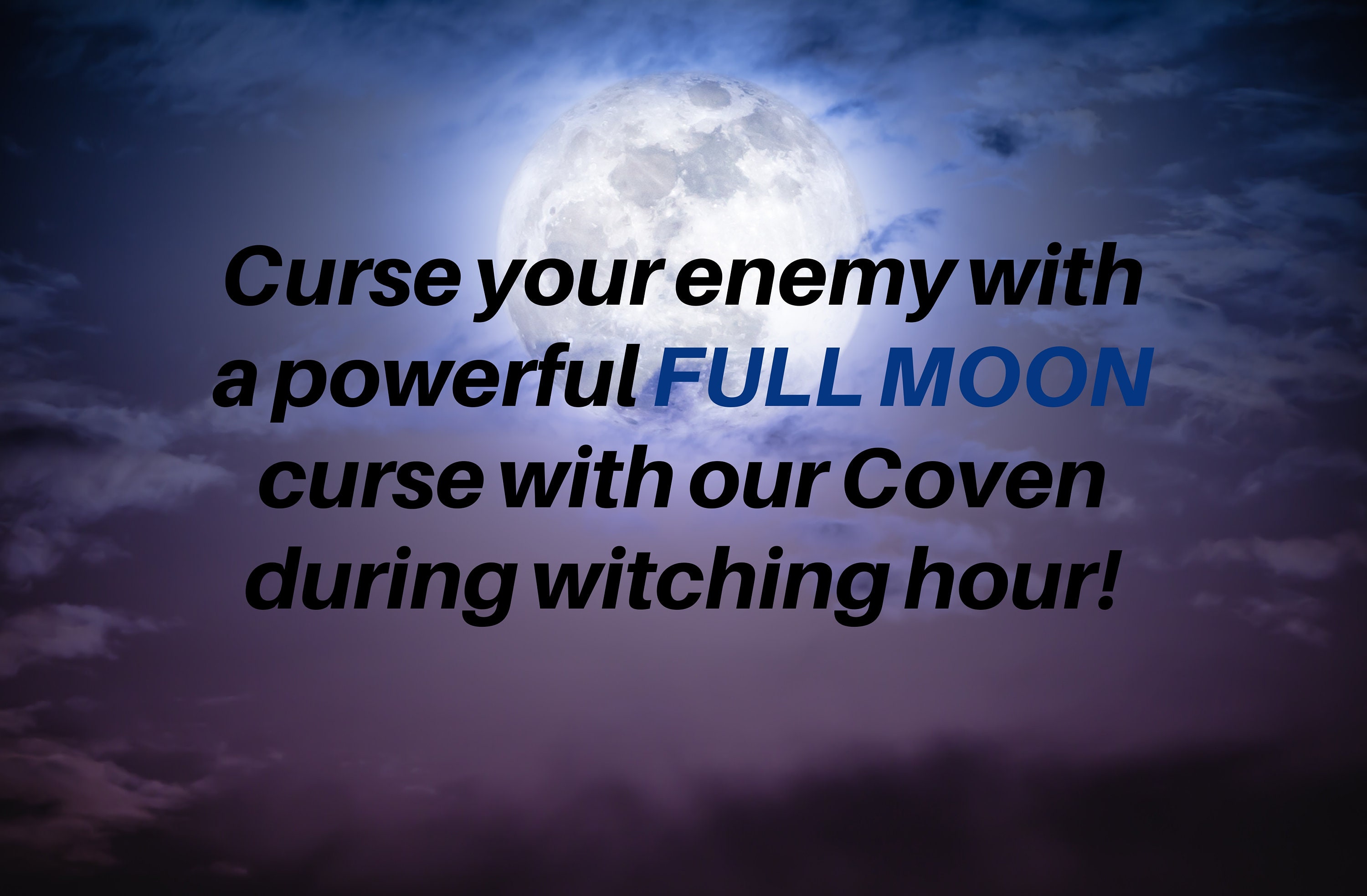 Full Moon Revenge Curse Coven Witching Hour Casting Pdf - Etsy