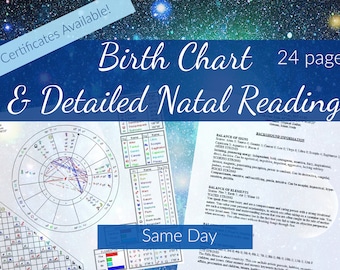 Full Birth Chart Report | Etsy
