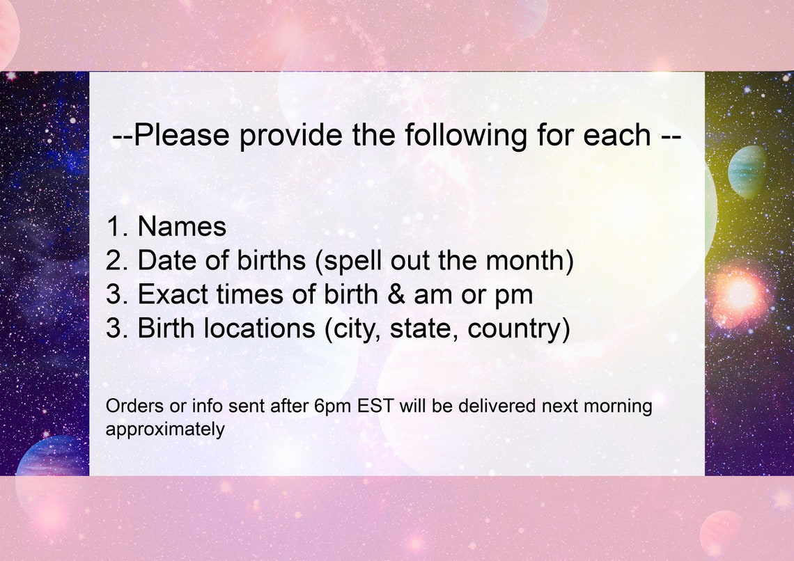 Detailed Love Compatibility Astrology Birth Natal Chart Reading by Ava ...