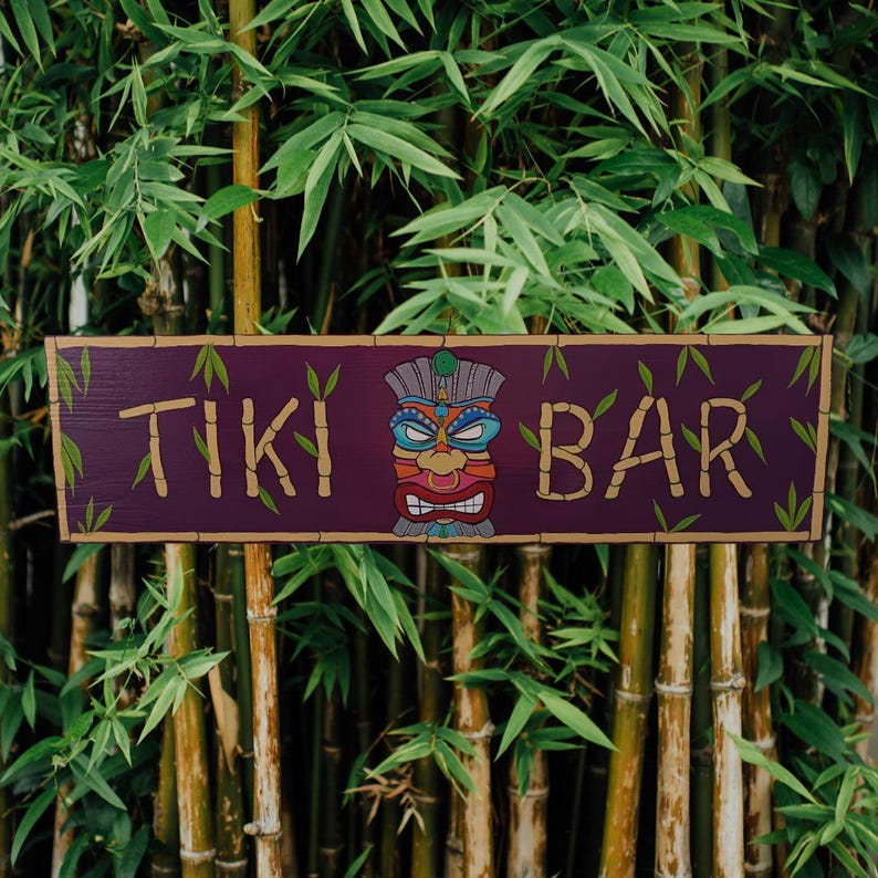 Tiki Bar Sign - Etsy