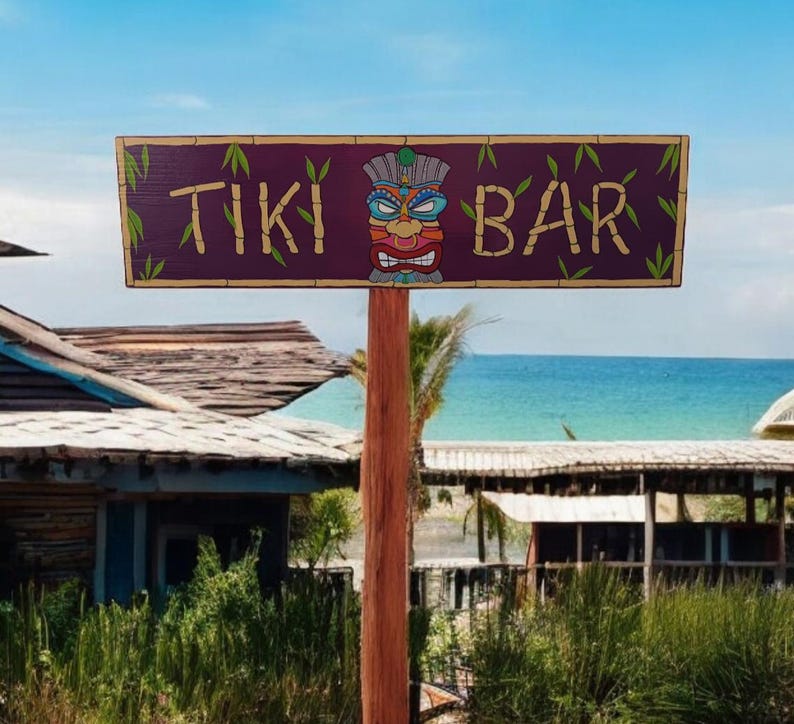 Tiki Bar Sign - Etsy