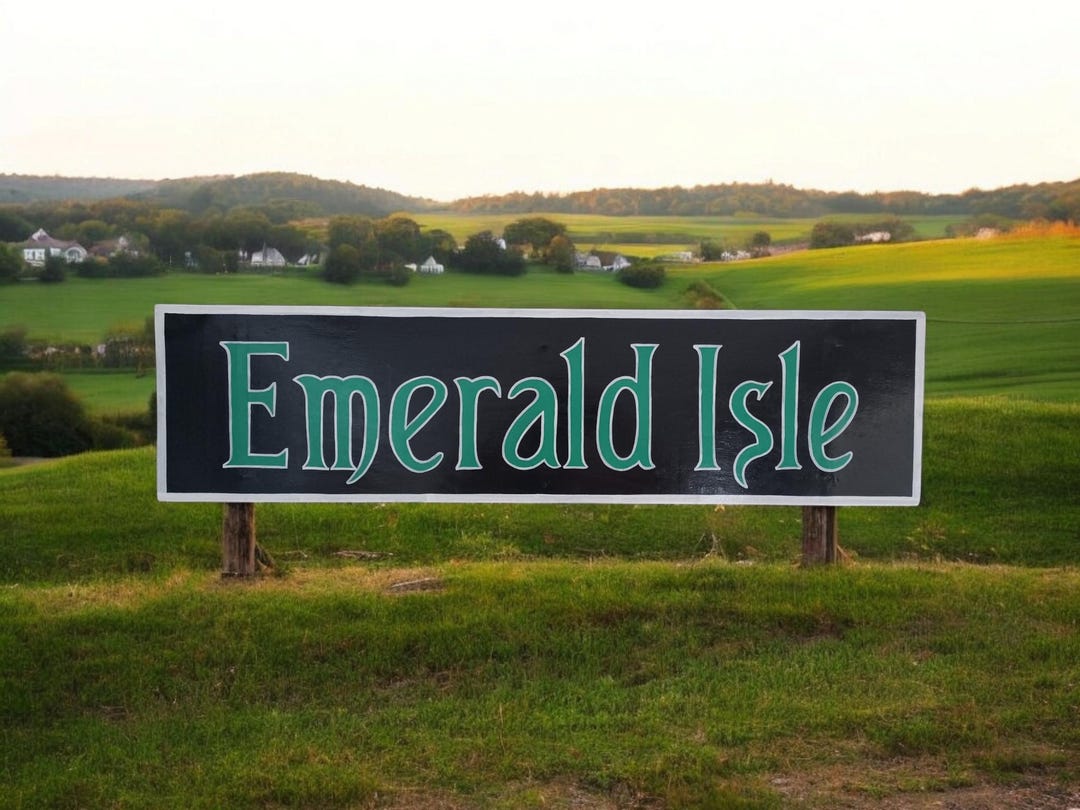 Emerald Isle Sign Irish Signs Irish Wall Art St Patrick's Day Decor ...