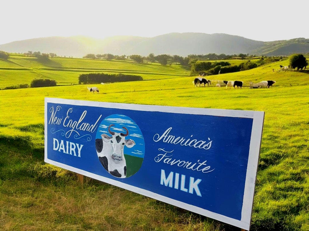 Dairy Sign Kitchen Signs New England Signs Cow Signs Farmhouse Decor ...
