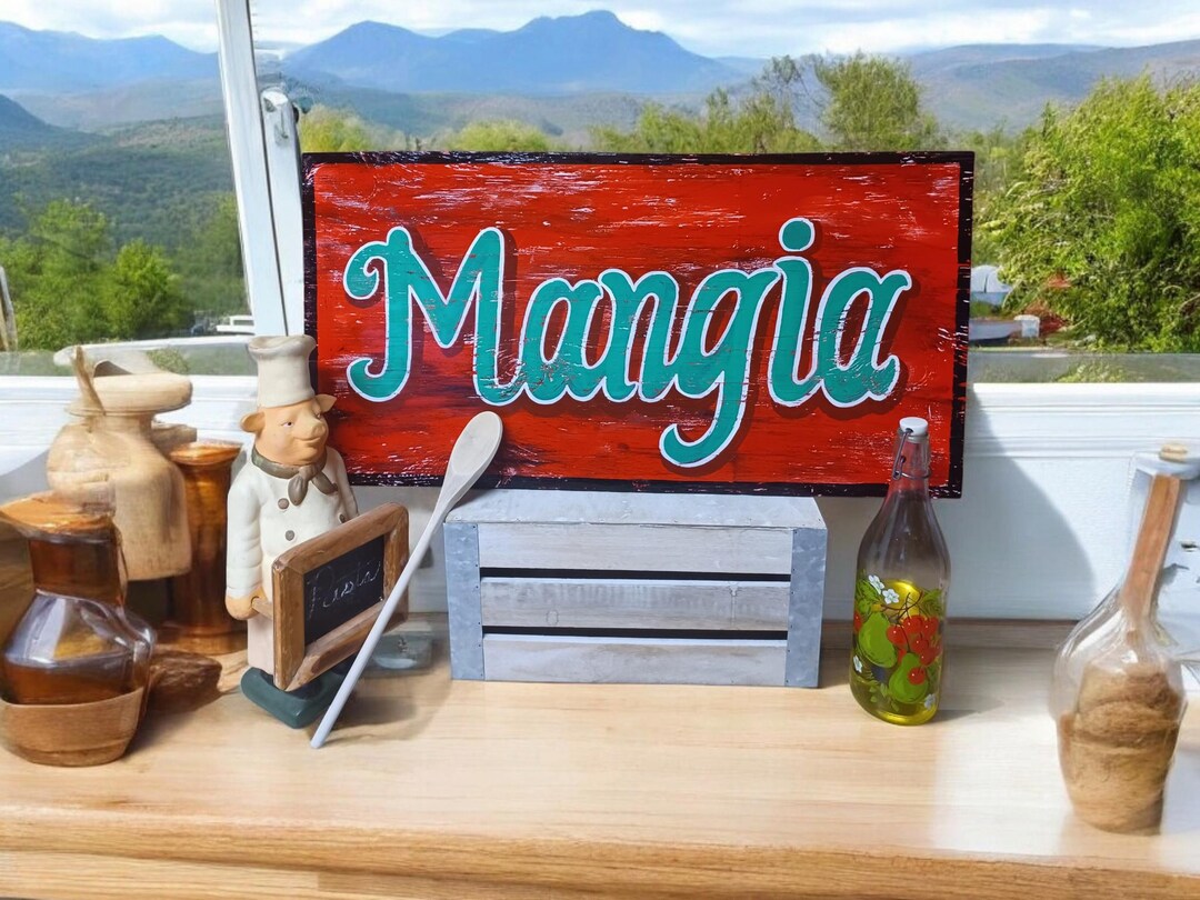 Mangia Sign Kitchen Signs Nonna Food Signs Italian Signs Italian Home ...