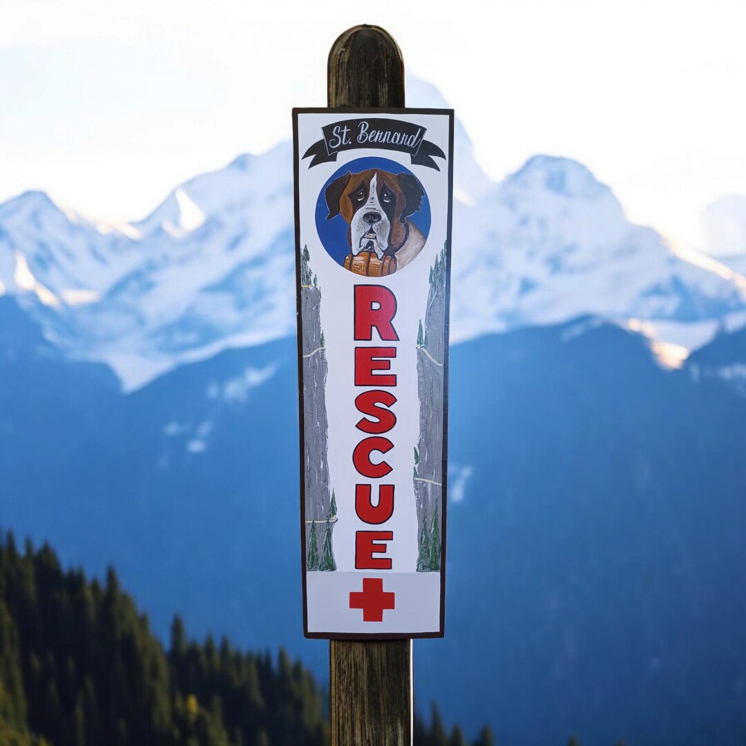 St Bernard Rescue Sign - Etsy