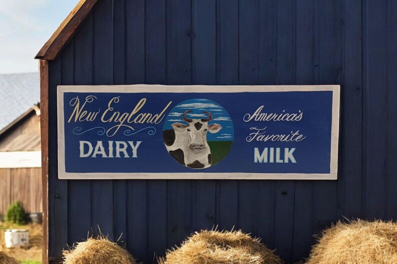 New England Dairy Sign - Etsy