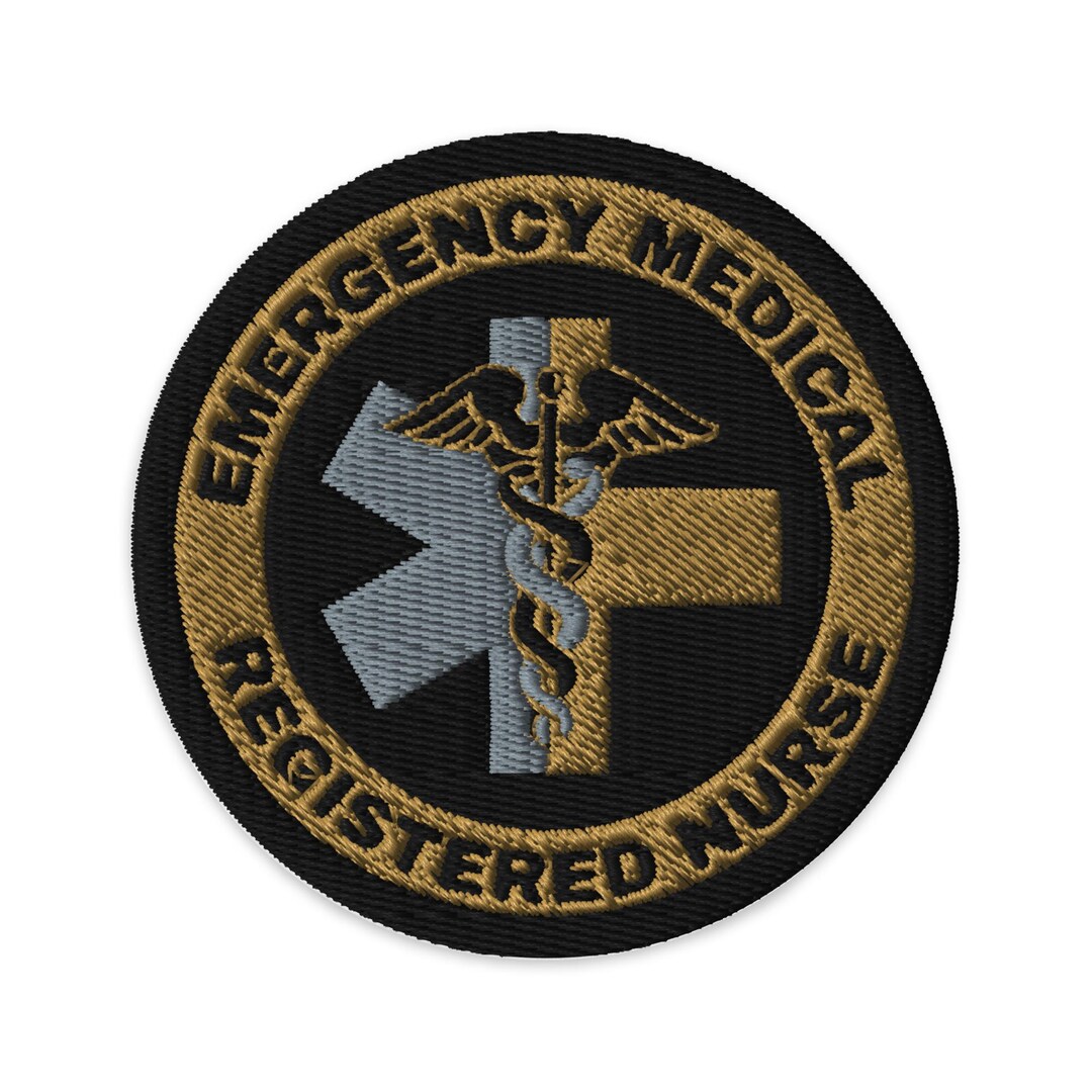 Iron-on Emergency Medical Registered Nurse Subdued Embroidered Patch - Etsy