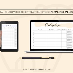Reading Log, Digital Reading Journal, Digital Reading Planner, Reading ...