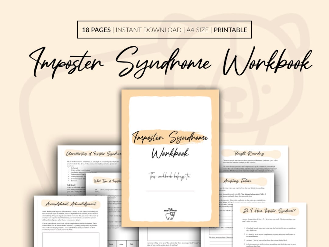 Imposter Syndrome Workbook, Self-sabotage Workbook, Inner Critic ...