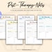 Pre-therapy & Post-therapy Notes, Therapy Session Journal, Therapy ...