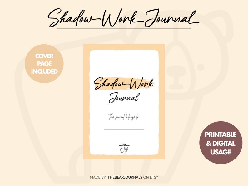 Shadow Work Journal, Shadow Work Workbook, Healing Journal, Shadow Work ...