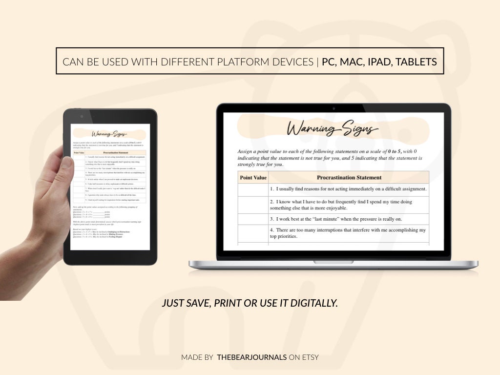 Procrastination Workbook, Focus Planner, Anti Procrastination Worksheet ...