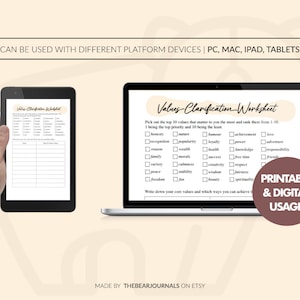 Values Clarification Worksheet, Identifying Values Worksheet, Personal ...