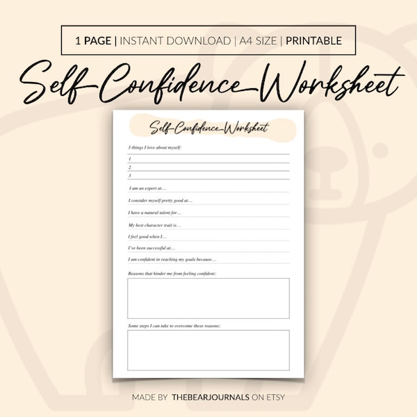 Confidence Template - Etsy
