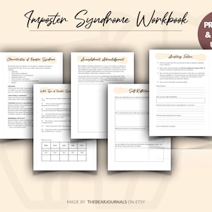 Imposter Syndrome Workbook, Self-esteem Coaching Worksheet (PDF) - Etsy