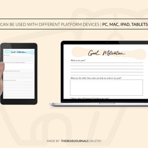 Goal Motivation Worksheet, Goals Planner, Goals Tracker, Goal Setting ...