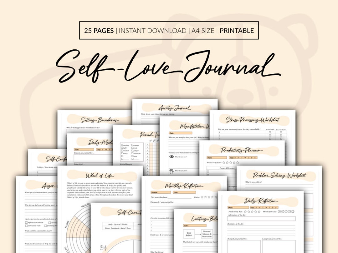 Self Love Journal, Self Care Planner, Self Love Workbook, Self Love ...