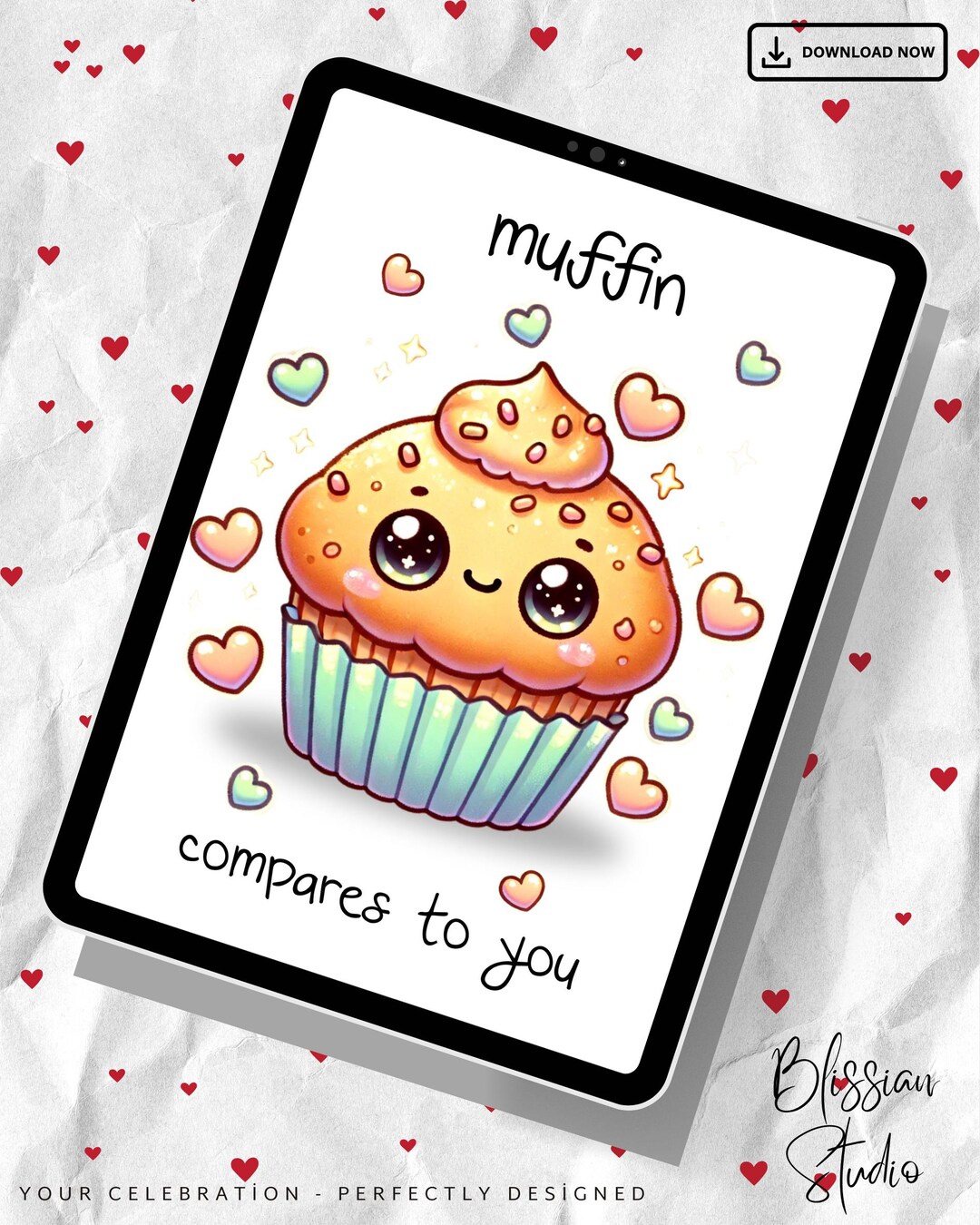 Valentines Day Card, Happy Valentines Him Her, Digital Download ...