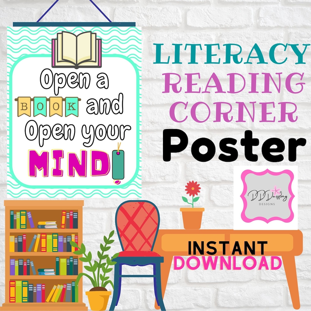 Classroom Poster, Reading Poster, Literacy Center School Sign ...