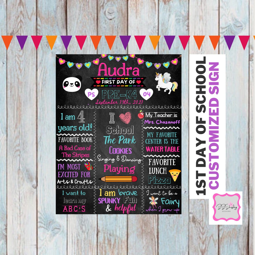 Back to School, First Day of School, Pre K, First Day of School ...